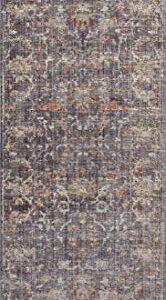 Loloi Chris Loves Julia x Rosemarie ROE-04 Graphite/Multi Oriental Area Rug 7'-9" x 7'-9" Round