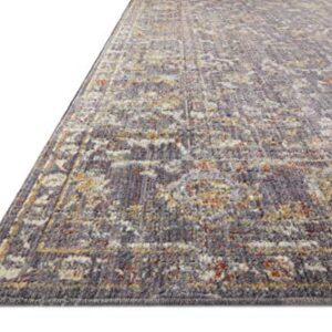 Loloi Chris Loves Julia x Rosemarie ROE-04 Graphite/Multi Oriental Area Rug 7'-9" x 7'-9" Round