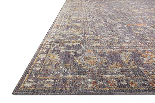 Loloi Chris Loves Julia x Rosemarie ROE-04 Graphite/Multi Oriental Area Rug 7'-9" x 7'-9" Round