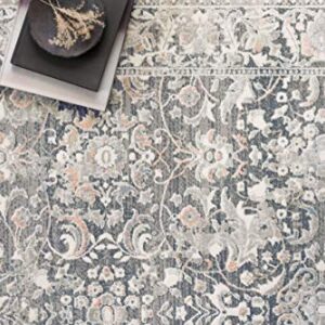 Loloi II Lucia Collection LUC-01 Grey/Sunset, Transitional 7'-9" x 10'-6" Area Rug