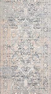 Loloi II Lucia Collection LUC-01 Grey/Sunset, Transitional 7'-9" x 10'-6" Area Rug