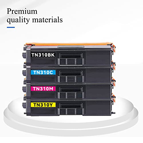 TN310 Compatible TN310BK TN310C TN310M TN310Y Toner Cartridge Replacement for Brother HL-4150CDN HL-4140CW Printer Toner (1BK+1C+1Y+1M).