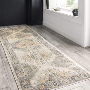 Loloi II Isadora Collection ISA-01 Oatmeal/Silver, Transitional 2'-0" x 3'-0" Accent Rug