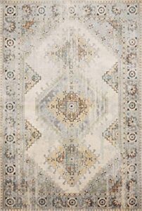 loloi ii isadora collection isa-01 oatmeal/silver, transitional 2′-0″ x 3′-0″ accent rug