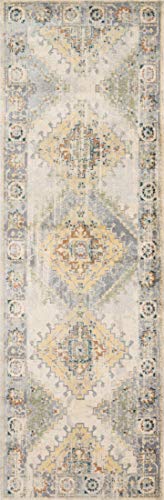 Loloi II Isadora Collection ISA-01 Oatmeal/Silver, Transitional 2'-0" x 3'-0" Accent Rug