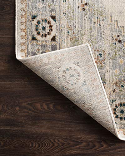 Loloi II Isadora Collection ISA-01 Oatmeal/Silver, Transitional 2'-0" x 3'-0" Accent Rug