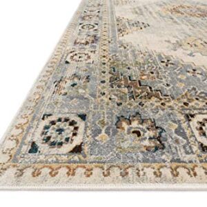 Loloi II Isadora Collection ISA-01 Oatmeal/Silver, Transitional 2'-0" x 3'-0" Accent Rug