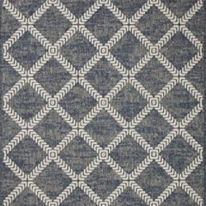 Loloi II Rainier Collection RAI-05 Denim/Ivory, Indoor/Outdoor 7'-10" x 10'-10" Area Rug