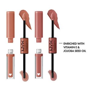 NYX PROFESSIONAL MAKEUP Shine Loud, Long-Lasting Liquid Lipstick with Clear Lip Gloss - Pack of 2 (Magic Maker, Goal Crusher)