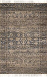 justina blakeney x loloi cornelia collection cor-02 indigo / natural transitional 7′-9″ x 9′-9″ area rug