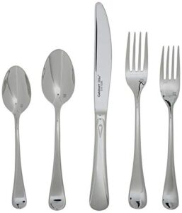 cuisinart 20 piece, trevoux flatware set, silver