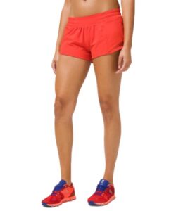 lululemon hotty hot lr short (size 4, dark red, numeric_4)