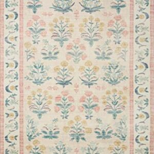 Rifle Paper Co. x Loloi Eden Collection EDE-01 Blush 2'-6" x 7'-6" Runner Rug