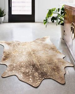 loloi ii odessa collection ode-01 mocha/sand, contemporary 5′ x 6′-6″ area rug