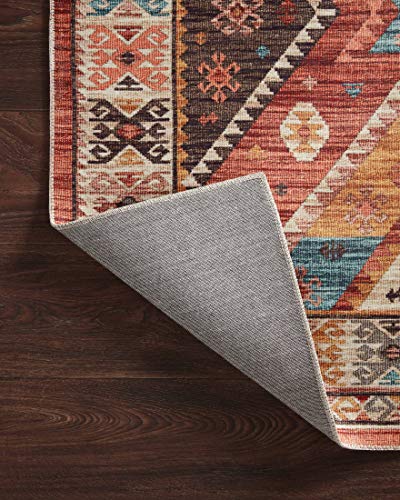 Loloi II Zion Collection ZIO-05 RED/Multi, Traditional 7'-6" x 9'-6" Area Rug