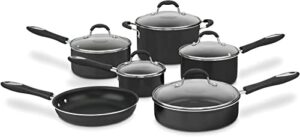 cuisinart 11-piece set advantage nonstick cookware, black