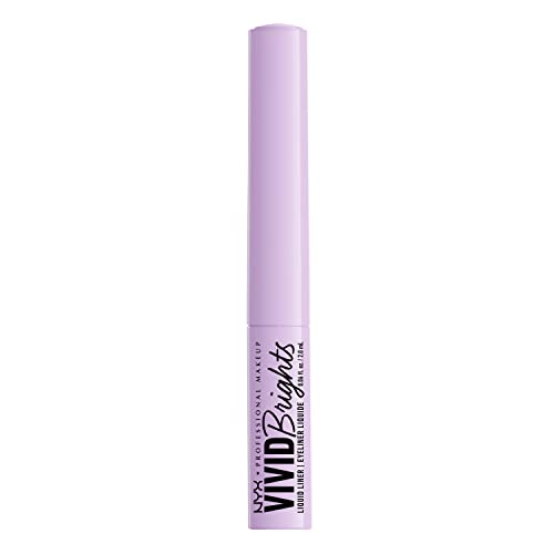 NYX PROFESSIONAL MAKEUP Vivid Brights Liquid Liner, Smear-Resistant Eyeliner with Precise Tip - Lilac Pink