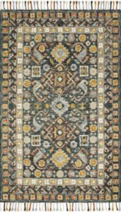 loloi ii elka collection elk-03 denim/multi, transitional 7′-9″ x 9′-9″ area rug