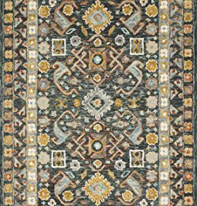 Loloi II Elka Collection ELK-03 Denim/Multi, Transitional 7'-9" x 9'-9" Area Rug