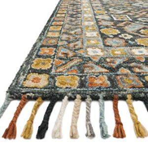 Loloi II Elka Collection ELK-03 Denim/Multi, Transitional 7'-9" x 9'-9" Area Rug