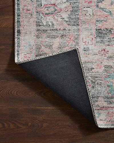 Loloi II Elysium Collection ELY-02 Graphite/Multi, Traditional 7'-6" x 9'-6" Area Rug