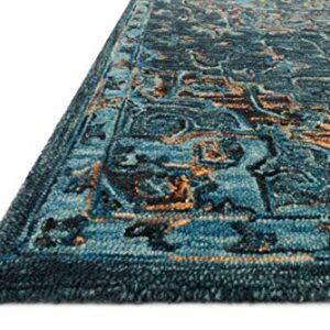 Loloi Victoria Collection Area Rug, 5'-0" x 7'-6", Teal/Multi