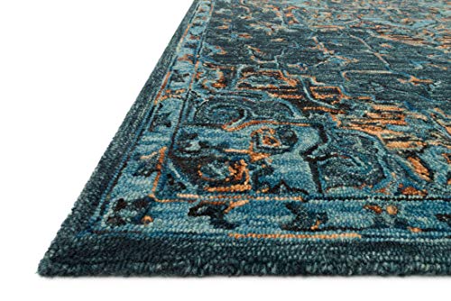 Loloi Victoria Collection Area Rug, 5'-0" x 7'-6", Teal/Multi