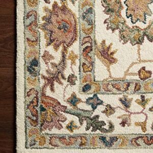 Loloi Padma PMA-01 White / Multi Area Rug 5'-0" x 7'-6"