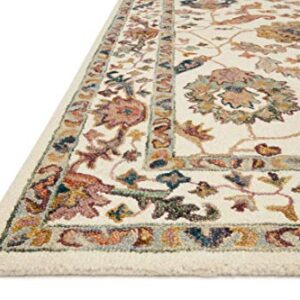 Loloi Padma PMA-01 White / Multi Area Rug 5'-0" x 7'-6"