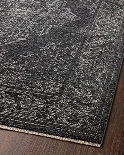 Loloi II Vance Collection Charcoal/Dove 5'-3" x 7'-9" Area Rug