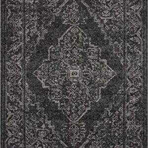 Loloi II Vance Collection Charcoal/Dove 5'-3" x 7'-9" Area Rug