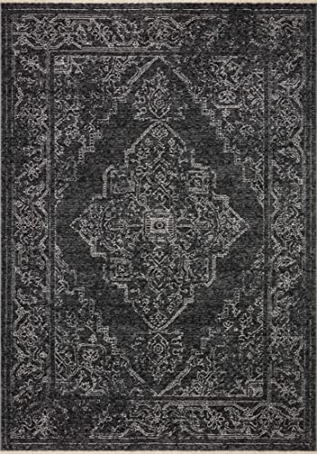 Loloi II Vance Collection Charcoal/Dove 5'-3" x 7'-9" Area Rug