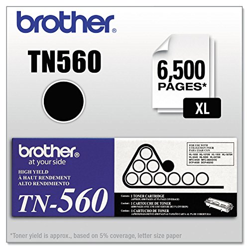 Brother TN560 High-Yield Toner Cartridge, Black - in Retail Packaging