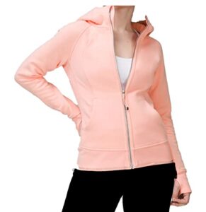 lululemon athletica scuba hoodie (feather pink,12)