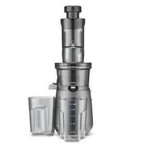 cuisinart csj-300 easy clean slow juicer, black and grey