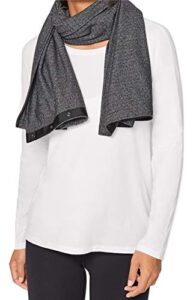 lululemon vinyasa scarf (heathered herringbone heathered black white)