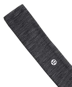 lululemon fly away tamer headband (heathered black)