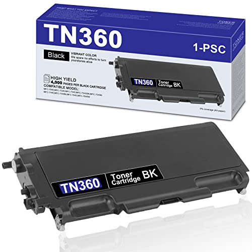 AK [Super High Yield 4,000 Pages] Compatible TN-360 TN360 Replacement for Brother DCP-7040 DCP-7030 MFC-7840W HL-2140 MFC-7340 MFC-7440N Toner Cartridge Printer (Black, 1-Pack)