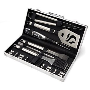 cuisinart cgs-5020 bbq tool aluminum carrying case, deluxe grill set, 20-piece