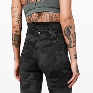 Lululemon Align Stretchy Full Length Yoga Pants - Women’s Workout Leggings, High-Waisted Design, Breathable, Sculpted Fit, 28 Inch Inseam, Incognito Camo Multi Grey, 8