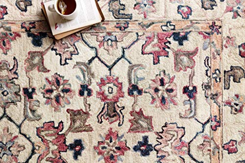 Loloi II Elka Collection ELK-02 Ivory/Multi, Transitional 7'-9" x 9'-9" Area Rug