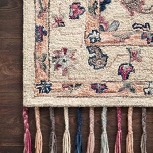 Loloi II Elka Collection ELK-02 Ivory/Multi, Transitional 7'-9" x 9'-9" Area Rug