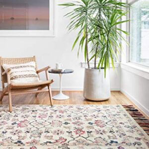 Loloi II Elka Collection ELK-02 Ivory/Multi, Transitional 7'-9" x 9'-9" Area Rug