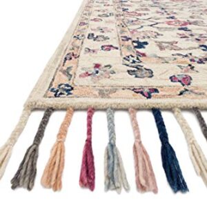 Loloi II Elka Collection ELK-02 Ivory/Multi, Transitional 7'-9" x 9'-9" Area Rug