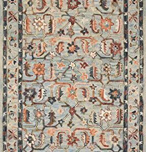 Loloi II Elka Collection ELK-01 Sky/Multi, Transitional 5'-0" x 7'-6" Area Rug