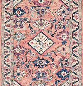 Loloi II Elka Collection ELK-04 Pink/Multi, Transitional 7'-9" x 9'-9" Area Rug