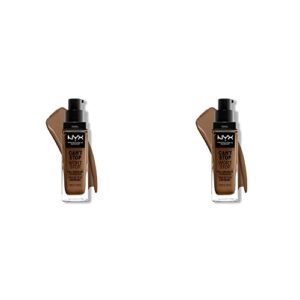 NYX PROFESSIONAL MAKEUP Can't Stop Won't Stop Foundation, 24h Full Coverage Matte Finish - Deep Sable (Pack of 2)