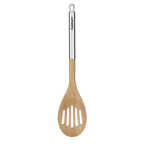 Cuisinart Slotted Spoon, 0.75" x 3" x 16.375", Beechwood/Silver