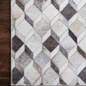 Loloi II Maddox Collection MAD-02 Grey/Mocha, Contemporary 7'-6" x 9'-6" Area Rug