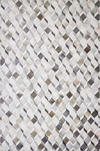 Loloi II Maddox Collection MAD-02 Grey/Mocha, Contemporary 7'-6" x 9'-6" Area Rug